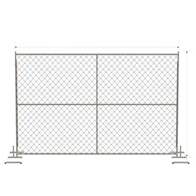 China Easily Assembled Hot Sale High Security Galvanized Temporary Metal Fence Panels Chain Link Fence for sale