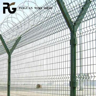 China Valla Para Aereo Puerto High Security Airport Barrier Easily Assembled With Razor Barbed Wire for sale