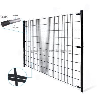 China Easily Assembled PVC Coated Wire Mesh Double Twin Loop Galvanized Wire Mesh Fence For Sale for sale