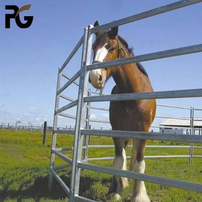 China 1.8m x 2.1m Easily Assembled Heavy Duty Galvanized 6 Rail Horse Yard Panel Fence for sale