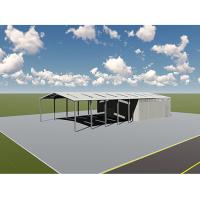 China Q235 Q345B Steel Frame Pole Barn Kits Prefab Steel Warehouse Buildings Customized for sale