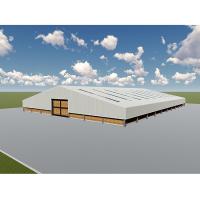 China Q235B Q355B Industrial Steel Sheds , Hot DIP Galvanized Steel Warehouse for sale