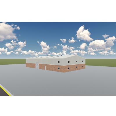China Industrial Style Light Steel Prefabricated Workshop Construction Warehouse Steel Prefab Building for sale