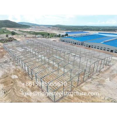 China Industrial Structural Steel Construction Heavy / Light Weight Easy Assembly Prefabricated / Prefab Anti-Corrosion Painted Galvanized Metal Frame Steel Structure for sale