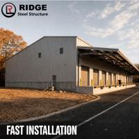 China Low Cost Customizable Prefabricated Steel Farm Shed with Lean-to, Quick Install Metal Garage/Warehouse Kit for Agricultural Use for sale