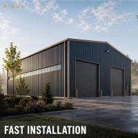 China Low Cost Customizable Prefabricated Steel Farm Shed with Lean-to, Quick Install Metal Garage/Warehouse Kit for Agricultural Use for sale
