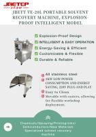 China JBETT TE-20L Vertical Solvent Recovery Machine - Explosion-Proof PLC Control Industrial Solvent Recycler for sale