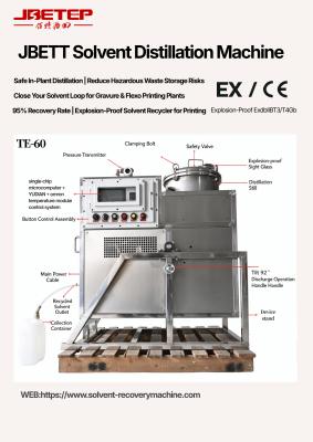 China TE-60 Solvent Distillation Machine | On-site Distillation System For Printing Industry Waste Solvent for sale