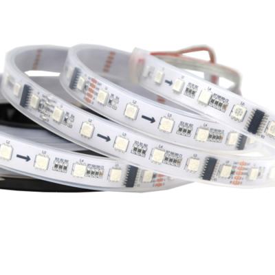 China Faceplate Lighting Custom Addressable Led Strip IP20 60leds/m DC 24V SMD 5050 RGB High Power Led Strip for sale