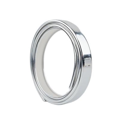 China Water Resistant Eco-Friendly Brushed Metallic PVC Edge Banding for Furniture and Cabinets for sale