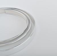 China Waterproof Silver Brushed Metallic PVC Edge Banding - Flexible Decorative Trim for Kitchen & Wardrobe for sale