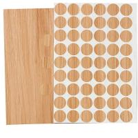 China Adhesive Screw Hole Cover Stickers Wood Grain Furniture Stickers Waterproof Screw PVC Cover Caps for Wall Cabinet Desk Repairing for sale