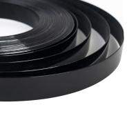 China Custom High Gloss Black PVC Edge Banding Tape Waterproof and Durable for Furniture & Cabinet Edging with 0.4mm~3mm Thickness for sale