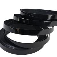 China Custom High Gloss Black PVC Edge Banding Tape Waterproof and Durable for Furniture & Cabinet Edging with 0.4mm~3mm Thickness for sale