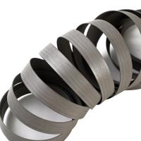 China Dark Grey Textured Wood Grain PVC Edge Banding Tape Waterproof Eco Friendly Custom Thickness 0.4mm~3mm for sale
