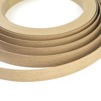 China Natural Oak Wood Grain PVC Edge Banding Tape for Furniture Cabinet Flexible Edge Trim for sale