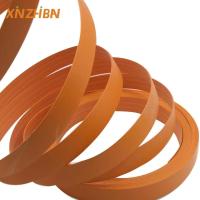 China Burnt Orange Leather Grain PVC Edge Banding Tape | Textured Edge Banding for Furniture for sale