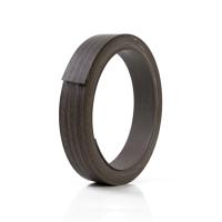 China Dark Walnut Wood Grain PVC Edge Banding Tape with Waterproof Eco Friendly Feature and Custom Thickness 0.4mm~3mm for Furniture for sale