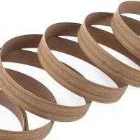 China Flexible PVC Edge Banding Tape with Realistic Wood Grain Texture, Waterproof Eco Friendly, and Custom Width 12mm~620mm for Furniture Finishing for sale