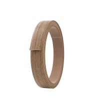 China Flexible PVC Edge Banding Tape with Realistic Wood Grain Texture, Waterproof Eco Friendly, and Custom Width 12mm~620mm for Furniture Finishing for sale
