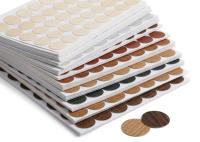 China Self-Adhesive Waterproof PVC Screw Hole Cover with Wood Grain Finish for Furniture Protection for sale