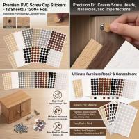 China Self-Adhesive Waterproof PVC Screw Hole Cover with Wood Grain Finish for Furniture Protection for sale