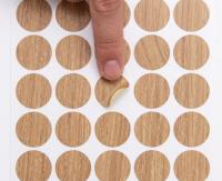 China Self-Adhesive Waterproof PVC Screw Cap with Wood Grain Finish for Furniture and Cabinets for sale