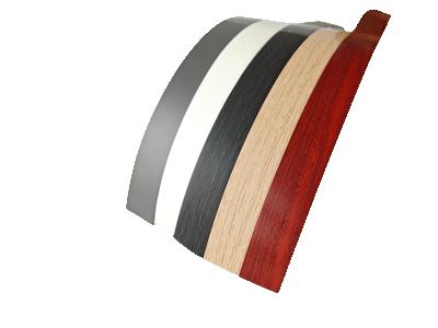 China Wood Grain and Solid Color PVC Edge Banding Tape with Custom Width 12mm~620mm for Furniture Cabinet Finishing for sale