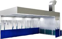 China 2700mm Commercial Industrial Spray Booth For Car Paint Prep Stations for sale