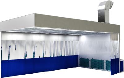 China 2700mm Commercial Industrial Spray Booth For Car Paint Prep Stations for sale