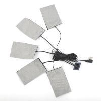 China Rechargeable 5V Battery Heated Pad Carbon Fiber Heating Elements For Clothes Socks Scarf Rug Pads for sale