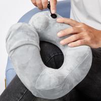 China 3 Heat Settings Grey Microwavable Heated Neck Pillow for sale