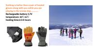 China Riding Snowboarding Winter Electric Heated Ski Gloves 3.7V 2200mAh for sale