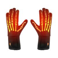 China Ski Full Leather Rechargeable Heated Gloves Windproof Waterproof Women Ski for sale