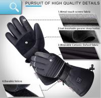 China Electric Unisex Rechargeable Heated Gloves 2200mA Waterproof for sale
