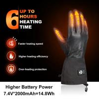 China PU Rechargeable Heated Gloves Winter Waterproof Split Finger 5V USB DC 7.4v 12v 2200 2600 3000Mah for sale