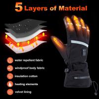 China 7.4V Lithium USB Electric Battery Rechargeable Heated Ski Gloves Man With 3 Level Temperature Control for sale