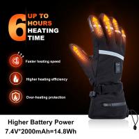 China 7.4V Lithium USB Electric Battery Rechargeable Heated Ski Gloves Man With 3 Level Temperature Control for sale