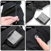 China 7.4V Battery Rechargeable Heated Gloves Black Winter Snow Proof for sale