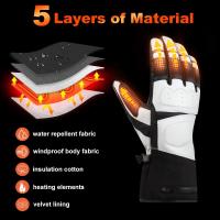 China Outdoor Winter Rechargeable Battery Heated Ski Gloves For Men 7.4V Lithium USB for sale