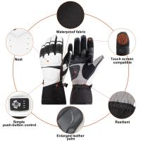 China Outdoor Winter Rechargeable Battery Heated Ski Gloves For Men 7.4V Lithium USB for sale