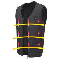 China Polyester Heated Waistcoat Adjustable Women Heated Massage Vest Electric Heating Vest for sale