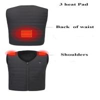 China Polyester Heated Waistcoat Adjustable Women Heated Massage Vest Electric Heating Vest for sale