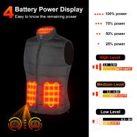 China Classic Men'S Heated Vest Sleeveless Vest Carbon Fiber 3 Level Temperature Heated for sale