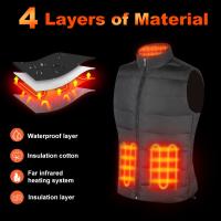 China Classic Men'S Heated Vest Sleeveless Vest Carbon Fiber 3 Level Temperature Heated for sale