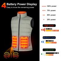 China Zipper Heated Waistcoat Sweat Winter USB 5V Collar Smart Warming Heating Cotton for sale