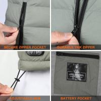China Zipper Heated Waistcoat Sweat Winter USB 5V Collar Smart Warming Heating Cotton for sale