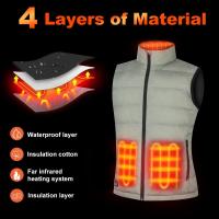 China Zipper Heated Waistcoat Sweat Winter USB 5V Collar Smart Warming Heating Cotton for sale