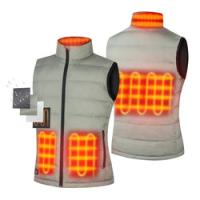 China Zipper Heated Waistcoat Sweat Winter USB 5V Collar Smart Warming Heating Cotton for sale