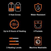 China Custom Logo Heated Waistcoat Winter Warm Mens Sleeveless USB Battery Powered for sale